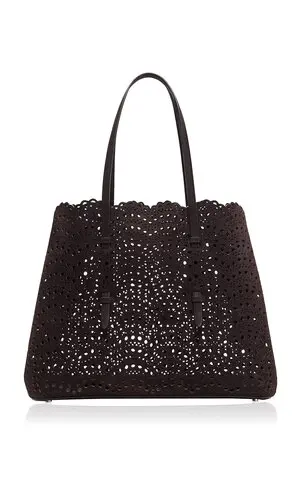 ALAÏA ALAÏA Mina 37 Nubuck Leather Shoulder Bag