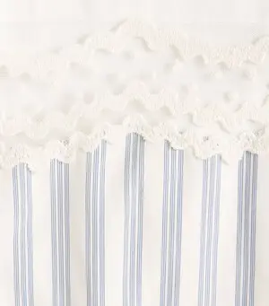 Sandro Cotton Stripe Mini Skort With Lace Trim