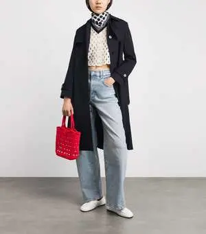 Sandro Crochet Embellished Top