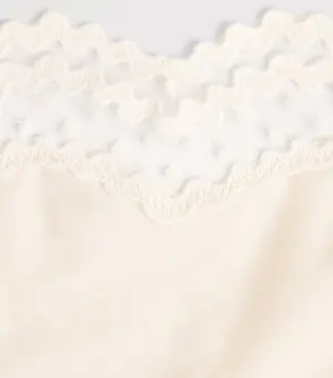 Sandro Cotton Lace-trim Crop Top