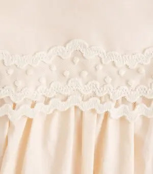 Sandro Cotton Lace-trim Midi Skirt