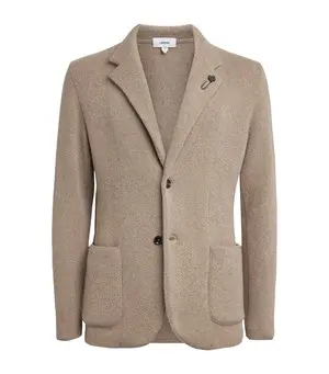 LARDINI Cashmere Knit Blazer - Beige