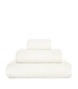 GRACCIOZA Bee Waffle Extra-large Hand Towel - White