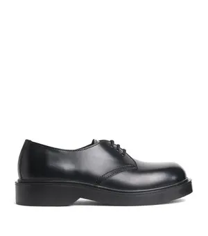 Sandro Leather Derby Shoes - Black