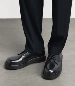 Sandro Leather Derby Shoes With Chunky Sole