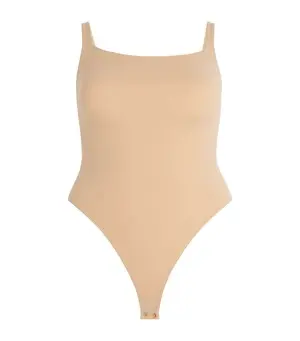 SKIMS Fits Everybody Square-neck Bodysuit - Beige