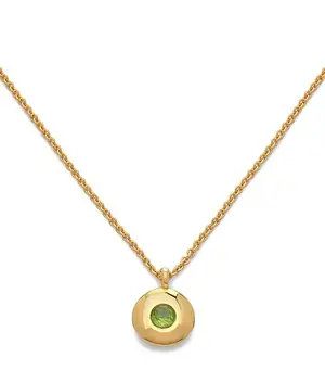 Monica Vinader Vermeil And Peridot Necklace - Gold