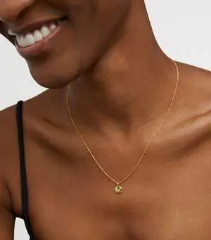Monica Vinader Vermeil And Peridot Necklace