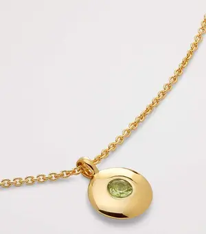 Monica Vinader Vermeil And Peridot Necklace