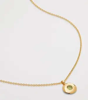 Monica Vinader Vermeil And Peridot Necklace