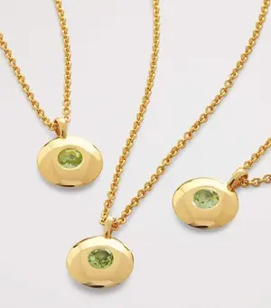 Monica Vinader Vermeil And Peridot Necklace
