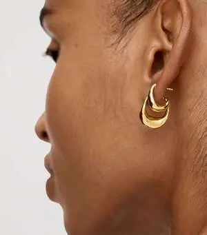 Monica Vinader Vermeil Antica Hoop Earrings