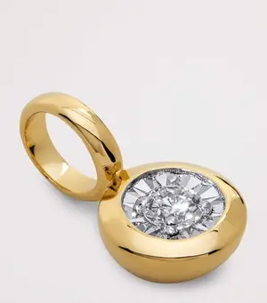 Monica Vinader Vermeil And Diamond Solitaire Charm