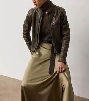 Ralph Lauren Masina Satin Maxi Skirt