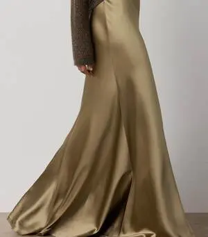 Ralph Lauren Masina Satin Maxi Skirt