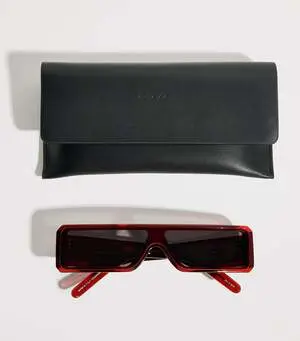 Rick Owens Acetate Geth Rectangular Sunglasses