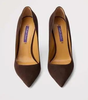 Ralph Lauren Suede Celia Heeled Pumps 100