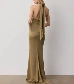 Ralph Lauren Kelsie Metallic Maxi Dress