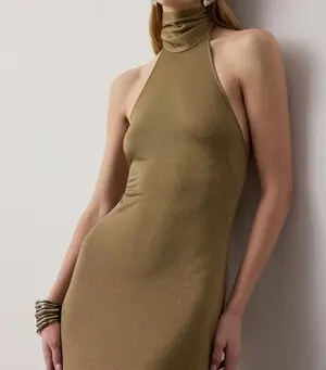 Ralph Lauren Kelsie Metallic Maxi Dress