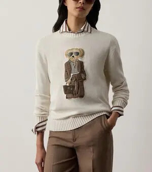 Ralph Lauren Silk Polo Bear Sweater