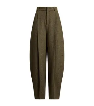 Ralph Lauren Linen-cashmere Harlo Trousers - Green