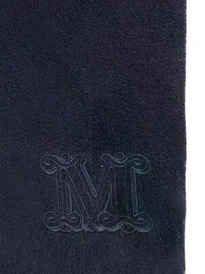 Max Mara Fringed Logo-embroidered Scarf
