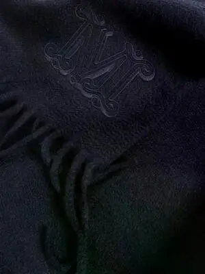Max Mara Fringed Logo-embroidered Scarf