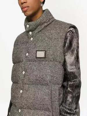 Dolce & Gabbana Chevron-knit Padded Gilet