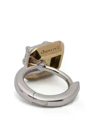 RAINBOW K 9kt Yellow Gold Emerald-cut Diamond Single Earring
