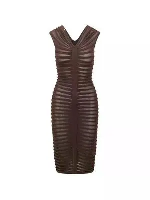 Elisabetta Franchi Draped Knit Midi Dress