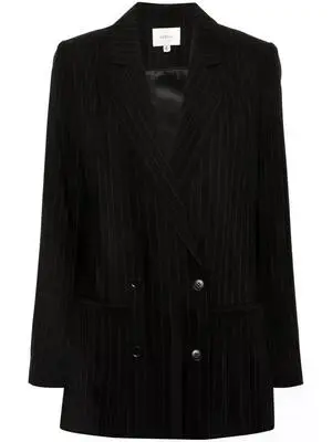 GESTUZ Double-breasted Pinstripe Blazer