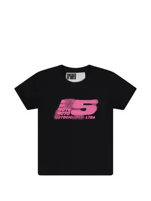 SP5DER Graphic Print T-shirt - Black