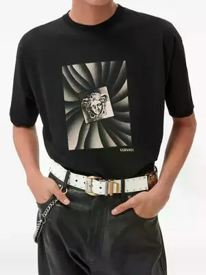 Versace Printed Cotton-jersey Regular T-shirt