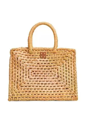 FERRAGAMO Studio Box Raffia Tote Bag