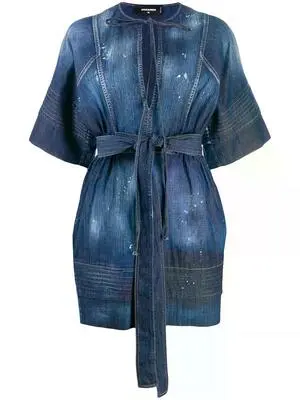 Dsquared2 Stretch Cotton Denim Dress