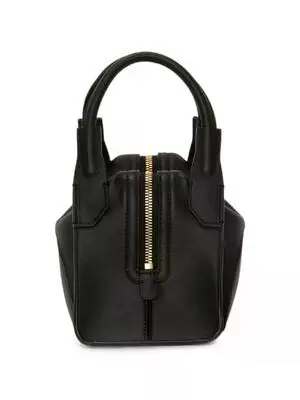 Victoria Beckham Mini Plié Leather Tote Bag - Black