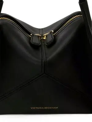 Victoria Beckham Mini Plié Leather Tote Bag - Black