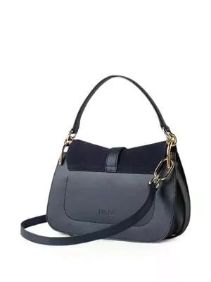 Furla Mini Logo Plaque Suede Tote Bag