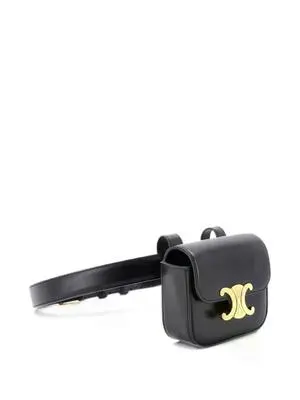 Celine Claude Shiny Calfskin Mini Belt Bag - Black