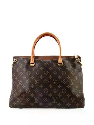 LOUIS VUITTON Pallas Tote Monogram Canvas Shoulder Bag - Brown