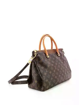 LOUIS VUITTON Pallas Tote Monogram Canvas Shoulder Bag - Brown