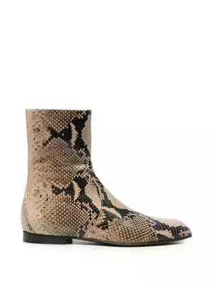 Khaite Snake-effect Ankle Boots