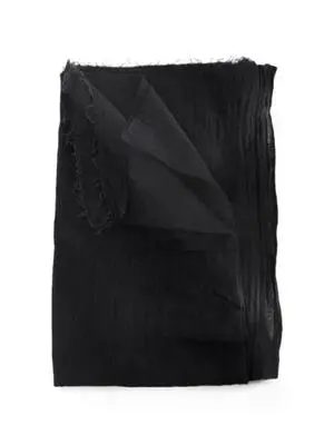 Rick Owens Frayed Scarf - Black