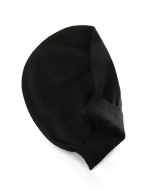 Rick Owens Ribbed-trim Beanie Hat
