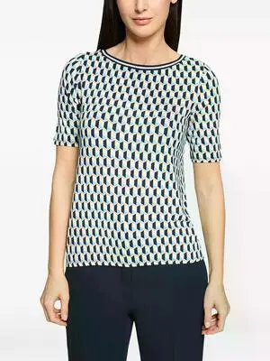BETTY BARCLAY Geometric Print Short Sleeve Top