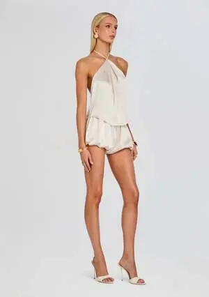 SEROYA Beckham Halter Neck Tank - Eggshell