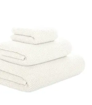 GRACCIOZA Cotton Pearls Bath Towel - White