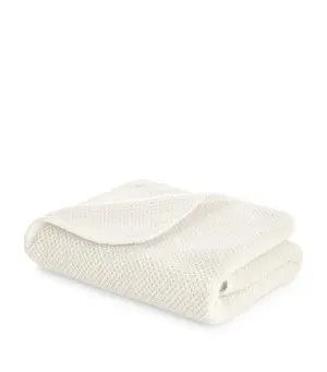 GRACCIOZA Bee Waffle Extra-large Hand Towel - White