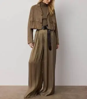 Ralph Lauren Suede Cropped Utility Jacket