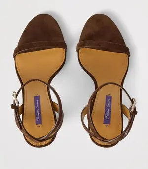 Ralph Lauren Graison Suede Heeled Sandals